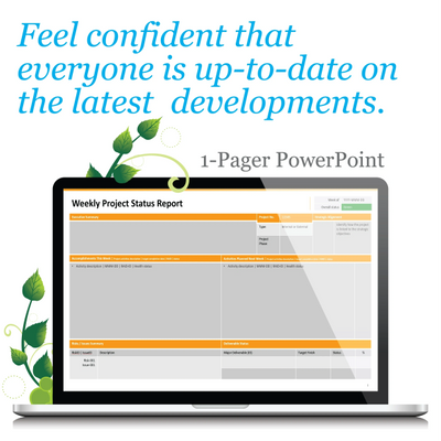 Weekly Project Status Template—1-Page – Media Technology Consulting ...